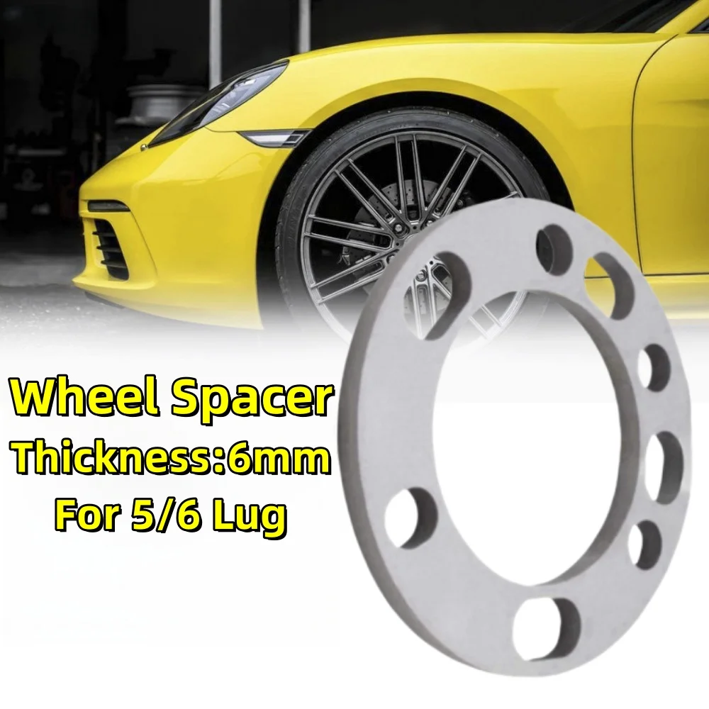 1PC Aluminum Universal Car Wheel Spacer Shim Plate 6mm 1/4 Inch Thick 5 ...