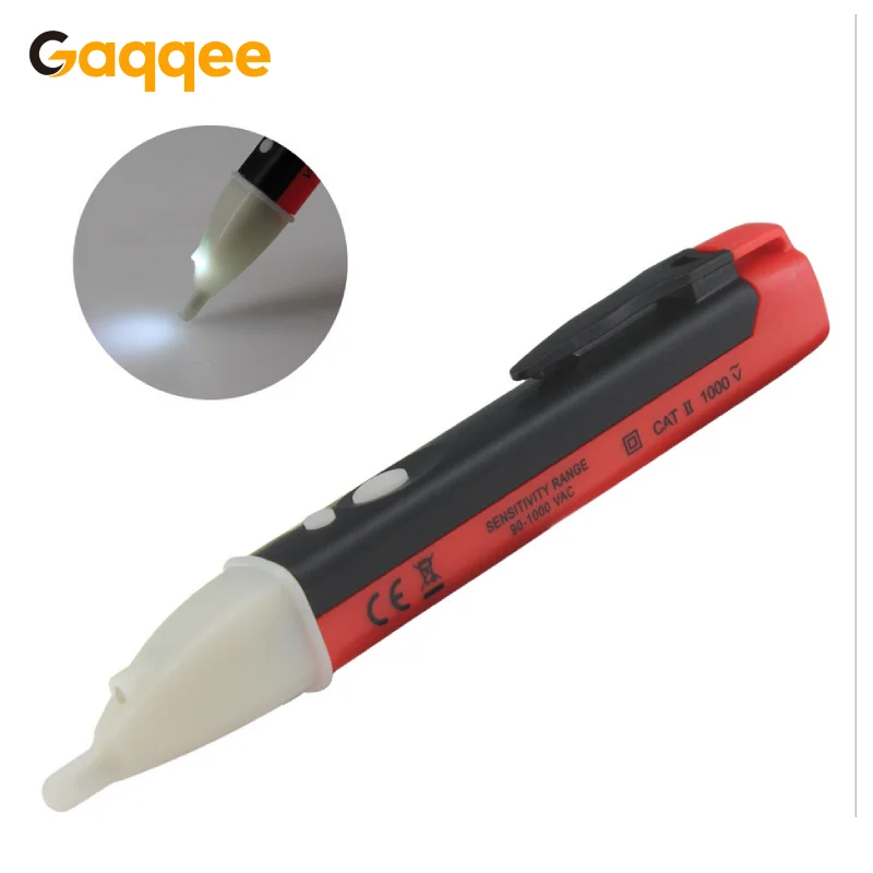 Non Contact Voltage Tester Pen with Buzzer Alarm AC 90V-1000V Live Wire ...