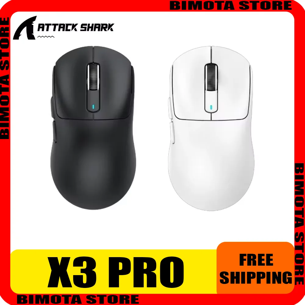 Attack-Shark-X3-Pro-4k-Reciver-Wireless-Mouse-Tri-Mode-Paw3395-Gaming ...