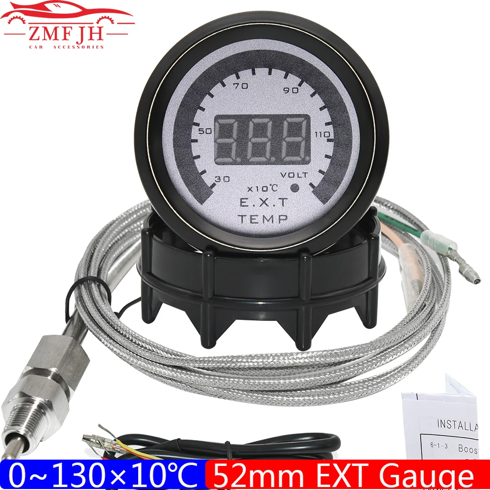 Digital 52mm ETG Auto Car 0~130×10℃ Exhaust Temp Gauge Exhaust Gas Temp ...