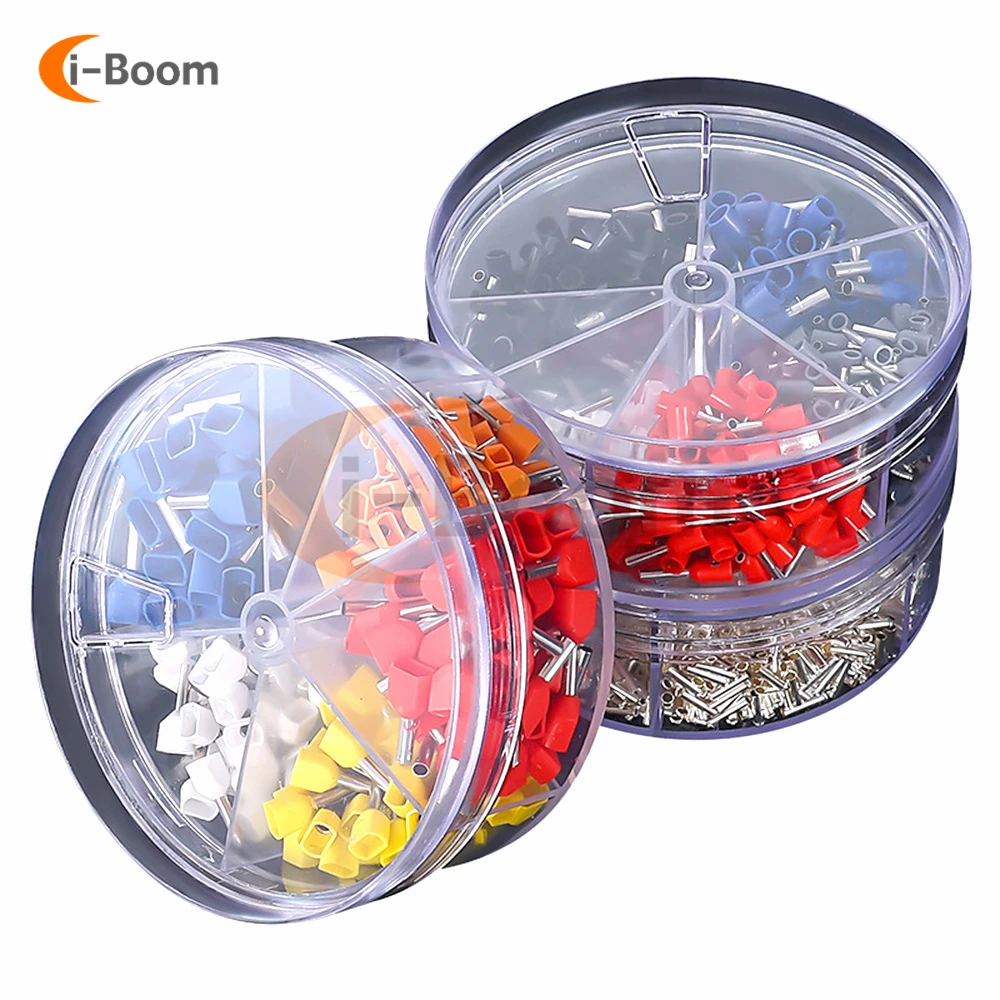 Insulated Terminal Block Kit Wire End Crimp Sleeve Terminals Cable Wire ...