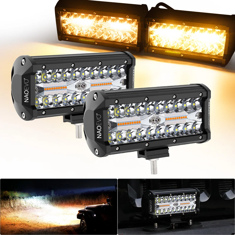 NAOEVO-7-inch-LED-Light-Bar-4x4-Offroad-240W-6-Modes-12V-24V-led ...