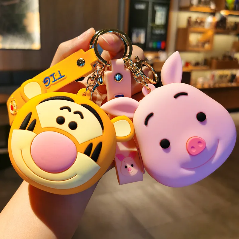 Disney-Cartoon-Cute-Mickey-And-Minnie-Doll-Keychain-Mickey-Mouse-Coin ...