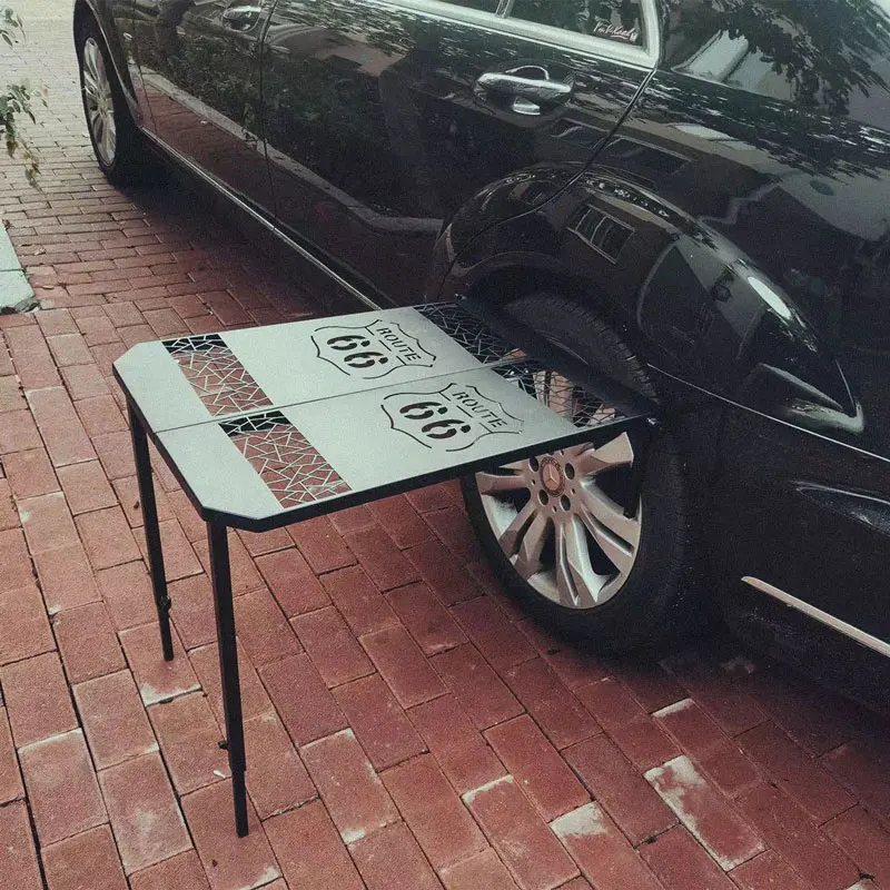 Double-Leg-Tire-Desk-Wheel-Vehicle-Tire-Mounted-Steel-Camping-Travel ...