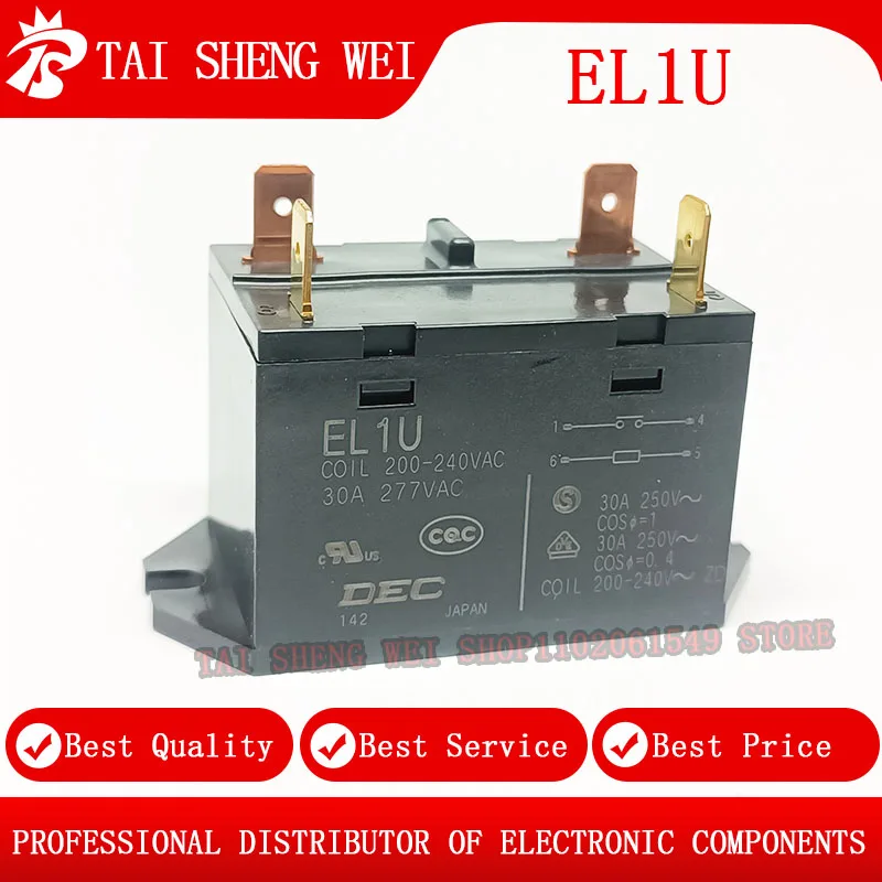 EL1U 30A 277VAC 200-240VAC new original high power relay Air ...