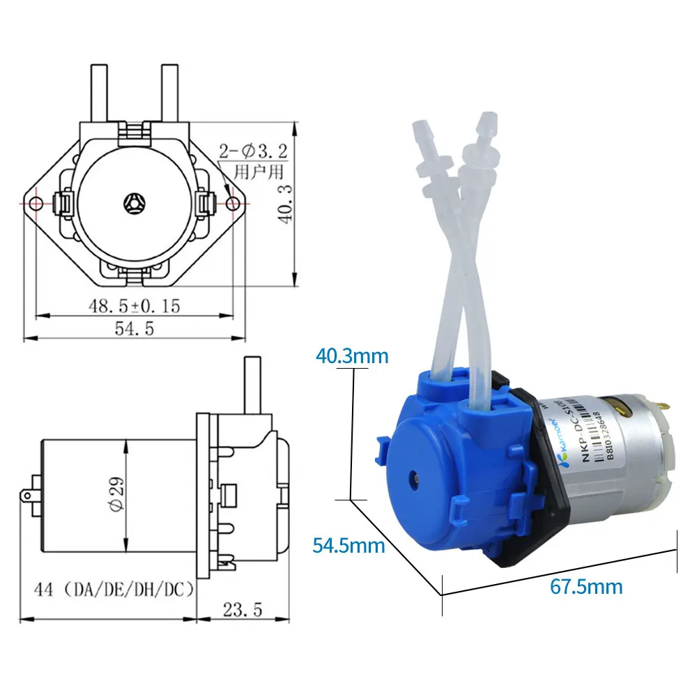 Kamoer-47-60ml-min-NKP-Peristaltic-Pump-12V-Silicone-Tube-3-5mm-3 ...