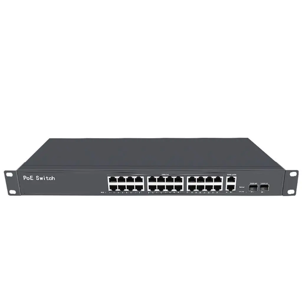 Metal-Case-28-Port-PoE-Switch-10-100Mbps-24-Port-PoE-2xGigabit-SFP ...