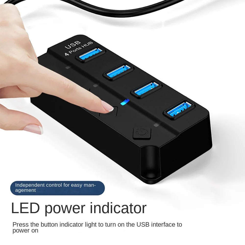 Hub-Divisor-Multi-USB-com-Interruptor-Adaptador-de-Energia-Expansor-M ...