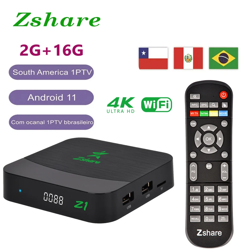 Zshare-Z1-Android-11-Amlogic-905W2-Set-Top-Box-2GB-16GB-4K-H-265-Built ...