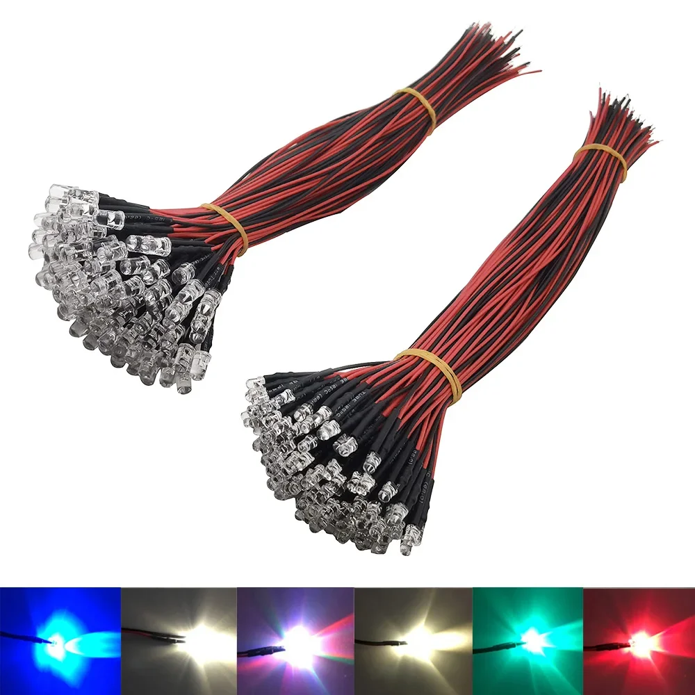 20pcs-lot-20cm-Pre-Wired-3mm-5mm-LED-Light-Lamp-Bulb-Prewired-Emitting ...