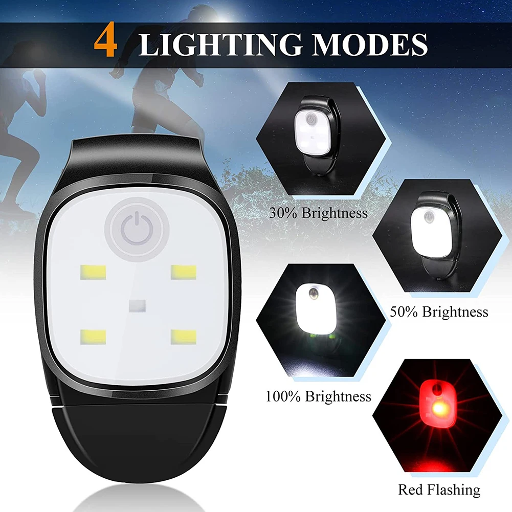 LED-Clip-Flashlight-4-Lighting-Modes-USB-Rechargeable-Clip-On-Light ...
