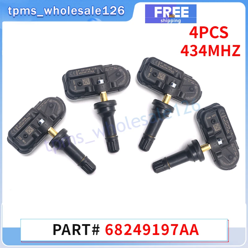 Set-Of-4-Car-Tire-Sensor-68249197AA-For-2014-2018-JEEP-CHEROKEE-RAM ...