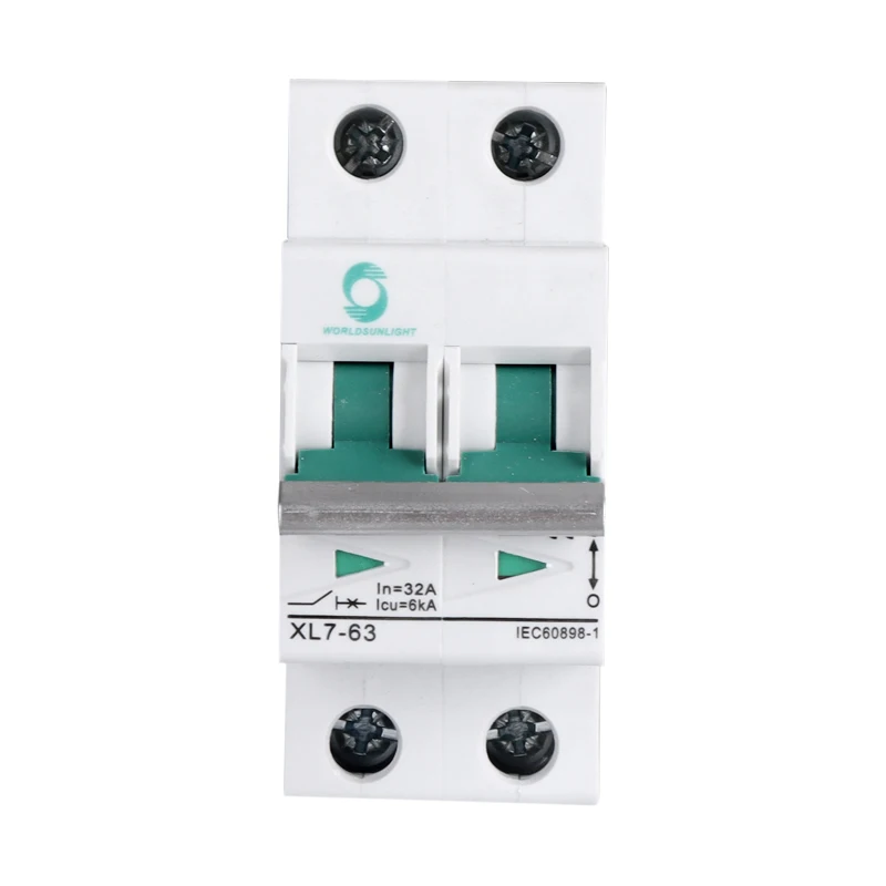 Double-Pole-Din-Rail-MCB-6KA-Miniature-Circuit-Breakers-63A-DC-Type ...
