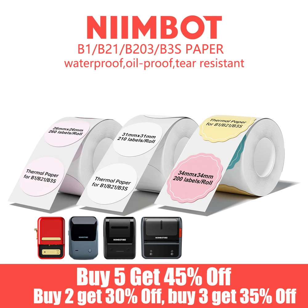 Round-NiiMBOT-B1-B21-B203-B3S-Round-Label-Sticker-Self-adhesive ...