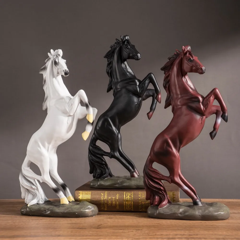 Vilead-36cm-Horse-Sculpture-Statue-Morden-Art-Animal-Figurines-Office ...