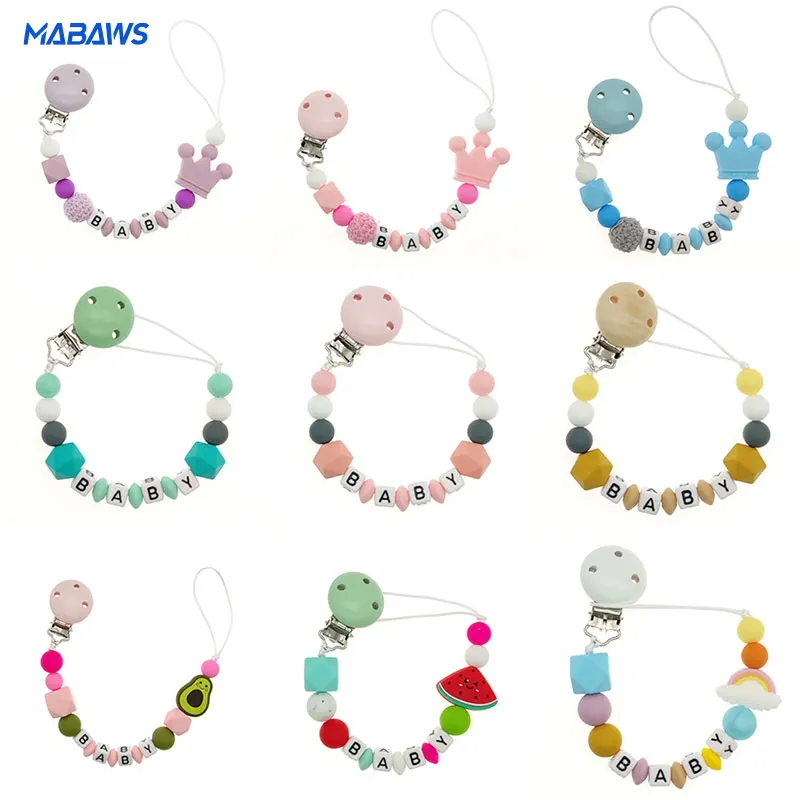 New-Personalized-Name-Pacifier-Clip-Customized-Baby-Name-Pacifier-Chain ...