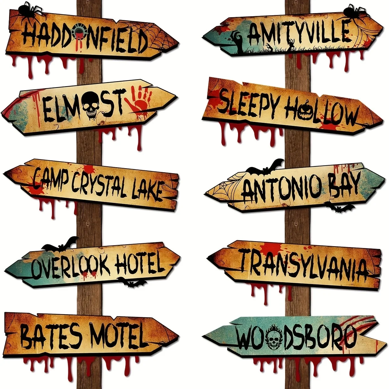 Halloween-Decorations-Outdoor-Yard-Signs-20PCS-Halloween-Scream-Horror ...