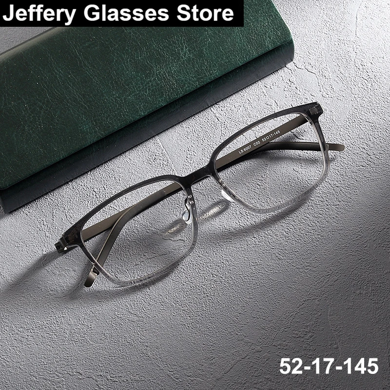 Korea Fashion Square Acetate Men Screwless Glasses Frame Women ...