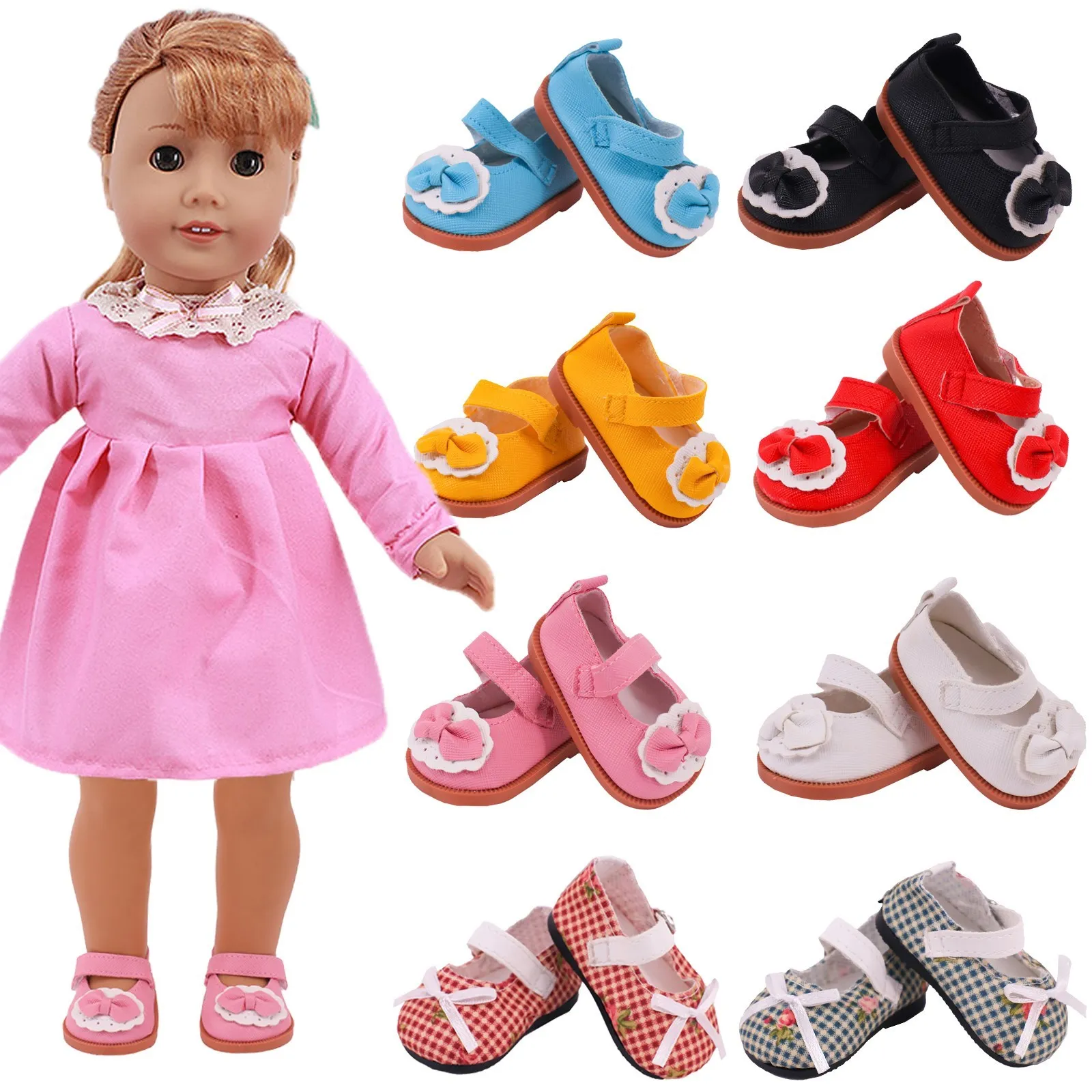 7cm-Handmade-Bow-Princess-Shoes-Casual-Shoes-Sneakers-for-18-American ...