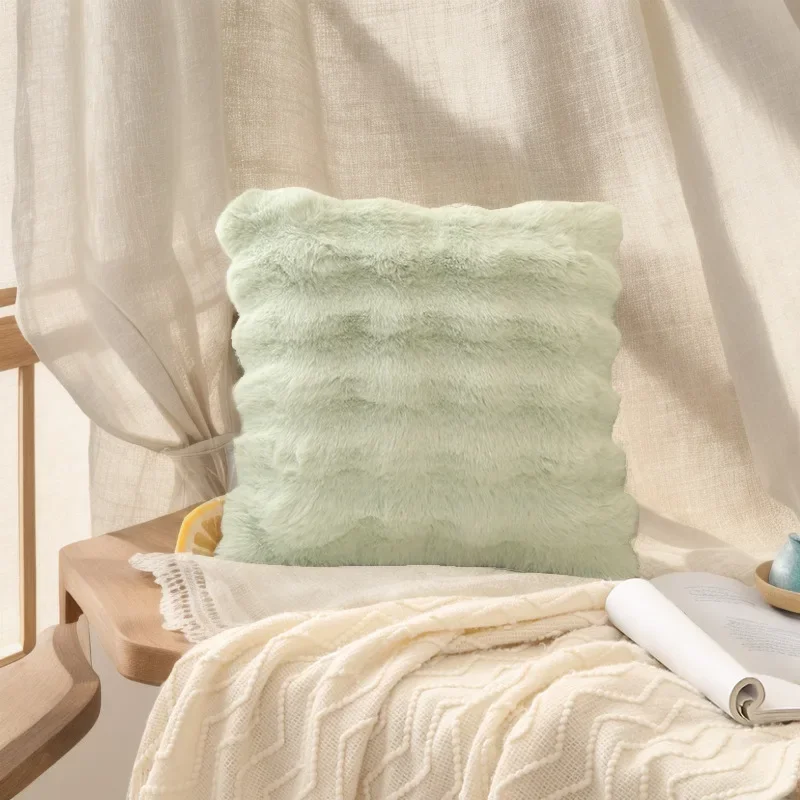 Winter Bubble Velvet Plush Cushion Covers Solid Color Velvet ...
