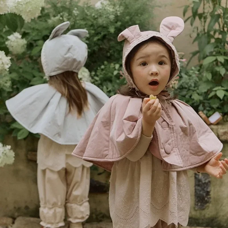 Korean-Baby-Clothes-Cute-Rabbit-Winter-Warm-Outerwear-Cloak-Shawl ...