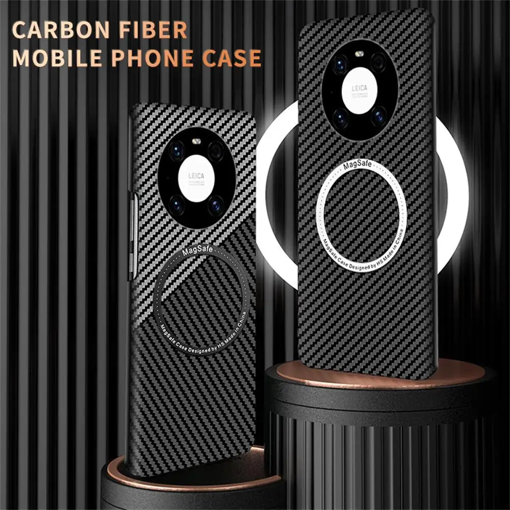 Carbon-Fiber-Magnetic-Magsafe-Wireless-Charging-Case-For-HUAWEI-Mate-40 ...