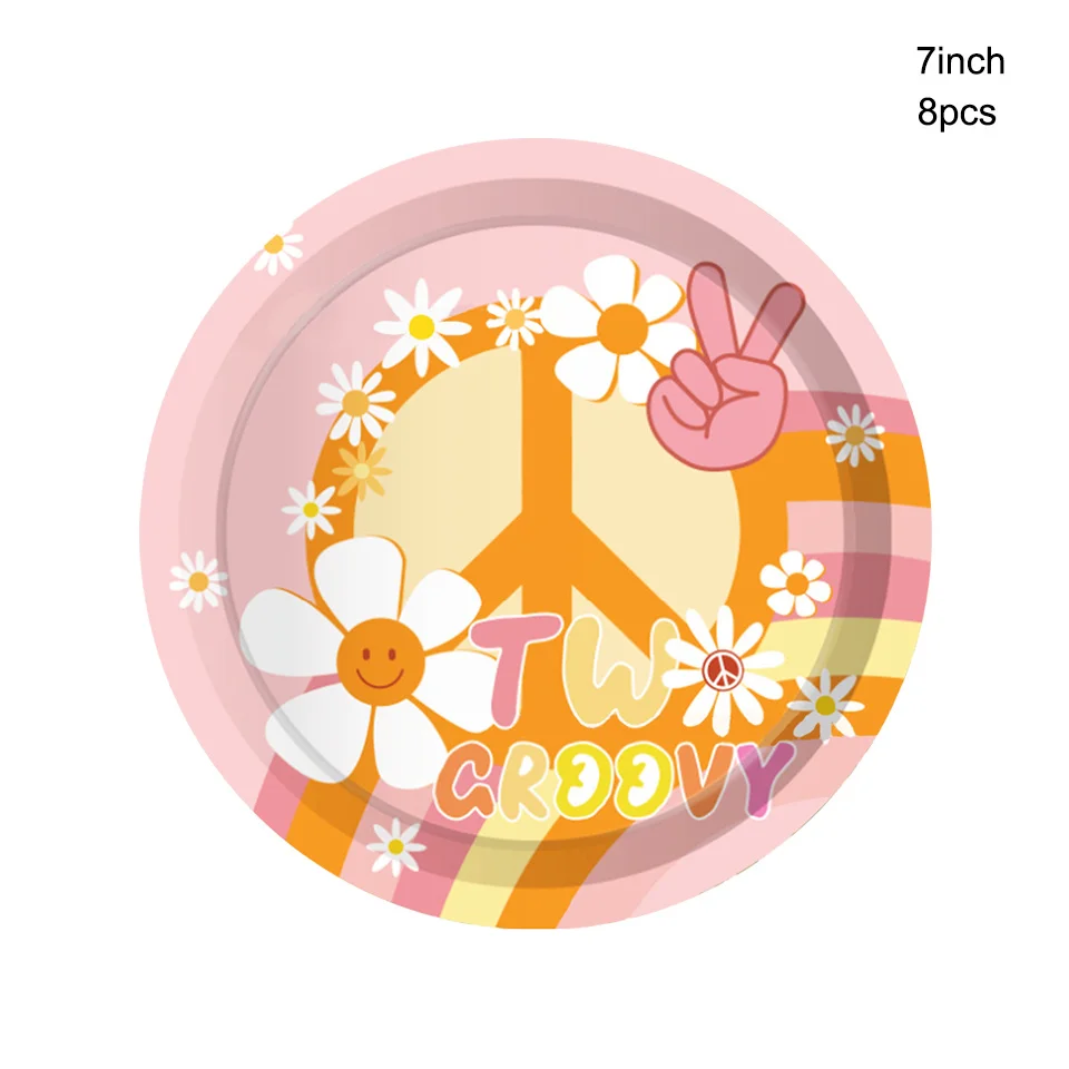 Peace Sign Paper Plates