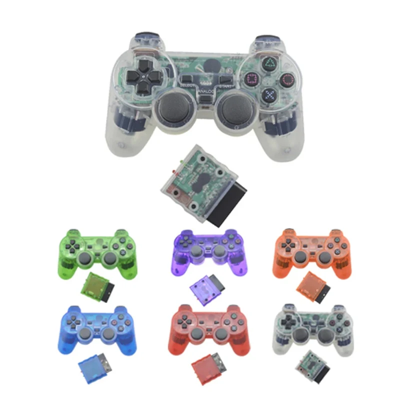 Mando-inal-mbrico-de-Color-transparente-para-Sony-PS2-Joystick-con ...