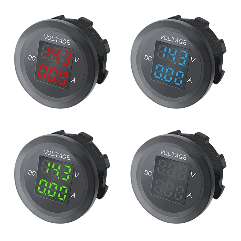 DC 12V-24V Digital Voltmeter Ammeter Dual Display Voltage Detector ...