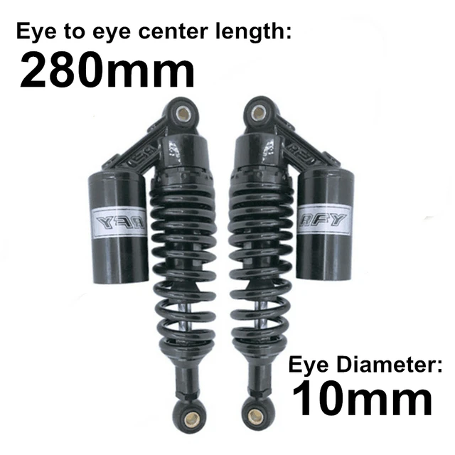 Black 280mm 320mm 340mm 360mm 380mm 440mm Motorcycle Air Shock Absorber ...