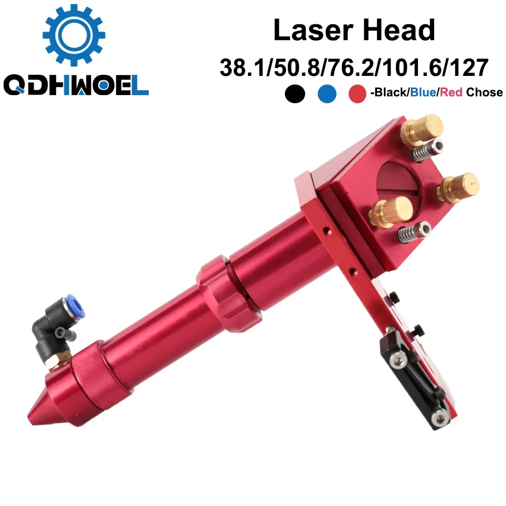 QDHWOEL CO2 Laser Head For 20mm Focus Lens FL 38.1 50.8 63.5 76.2 101 ...