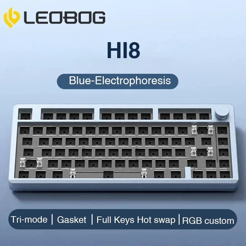 LEOBOG Hi8 Kit 75% Custom Gasket Mount Keyboard RGB Backlit 3/5-Pin Hotswap Mechanical Gaming ...