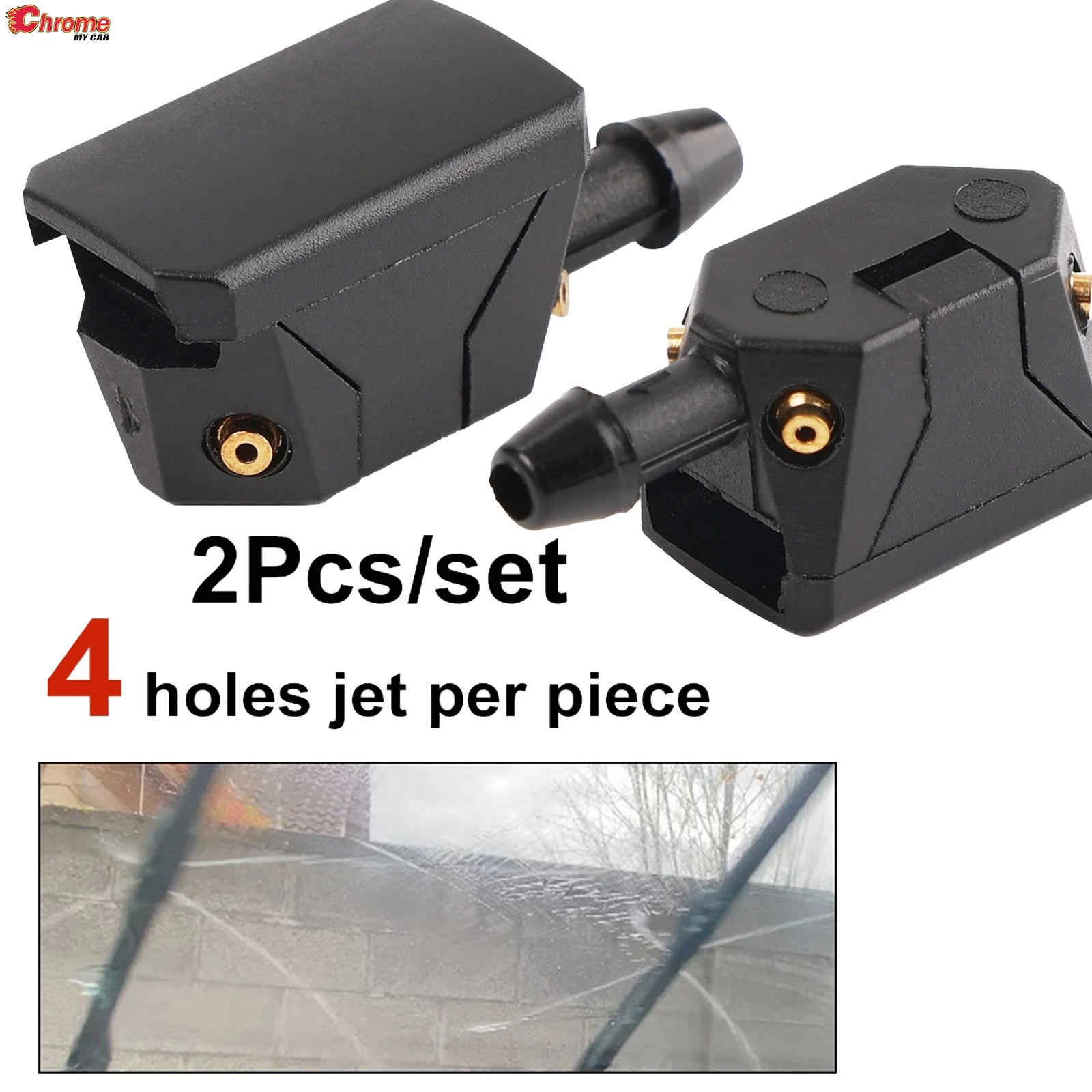 Xukey 2Pcs Universal Car Windscreen Washer Wiper Blade Water Spray Jets ...
