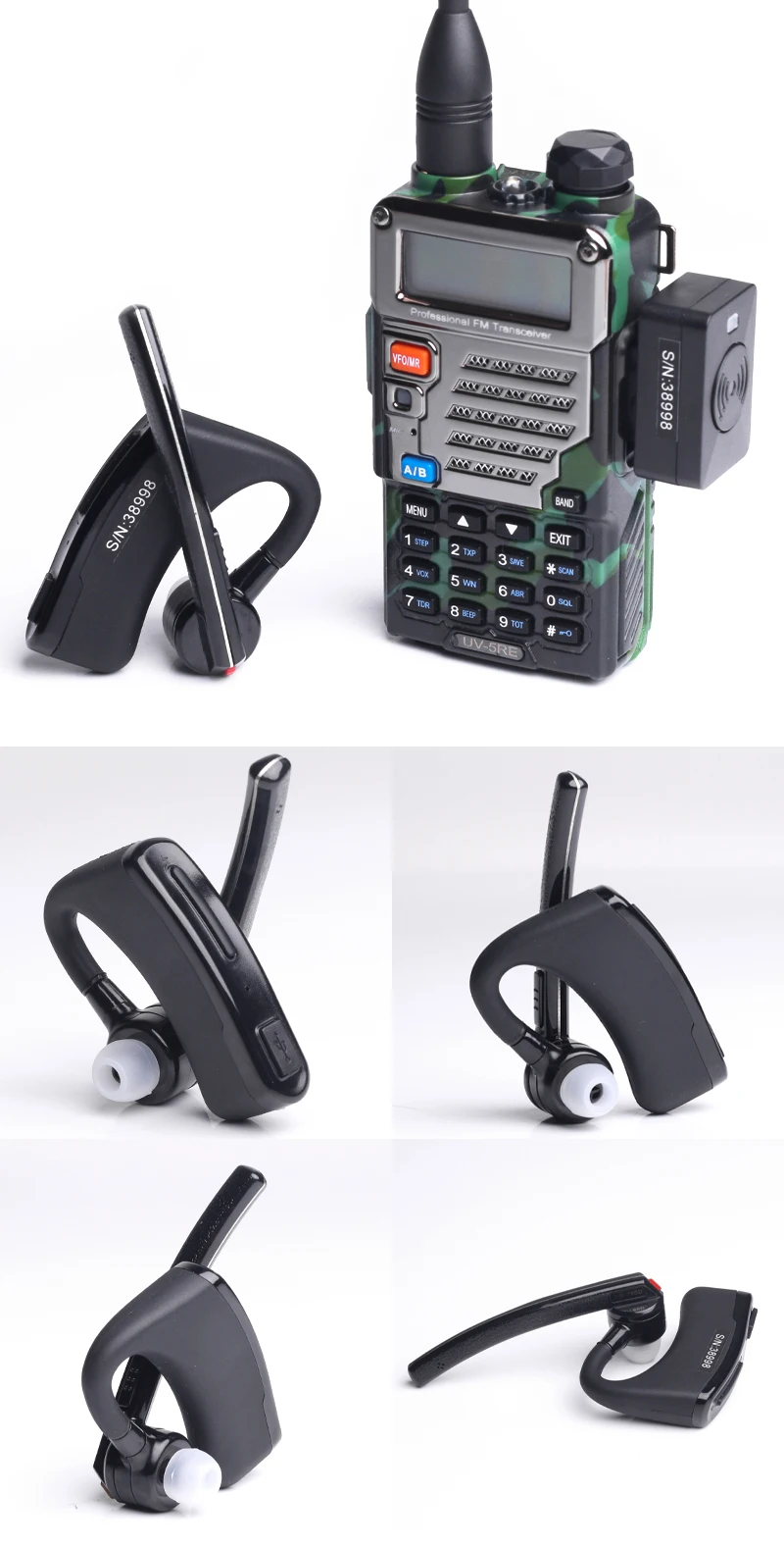 Baofeng-Walkie-Talkie-Handsfree-Bluetooth-Wireless-Headset-Two-Way-Radio-Headphone-Earpiece-for ...