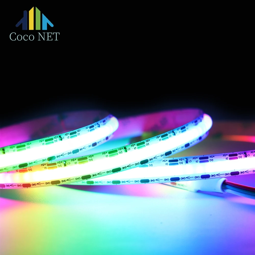 WS2812B-240Leds-m-COB-LED-Strip-High-Density-WS2812-RGB-Dream-Color ...