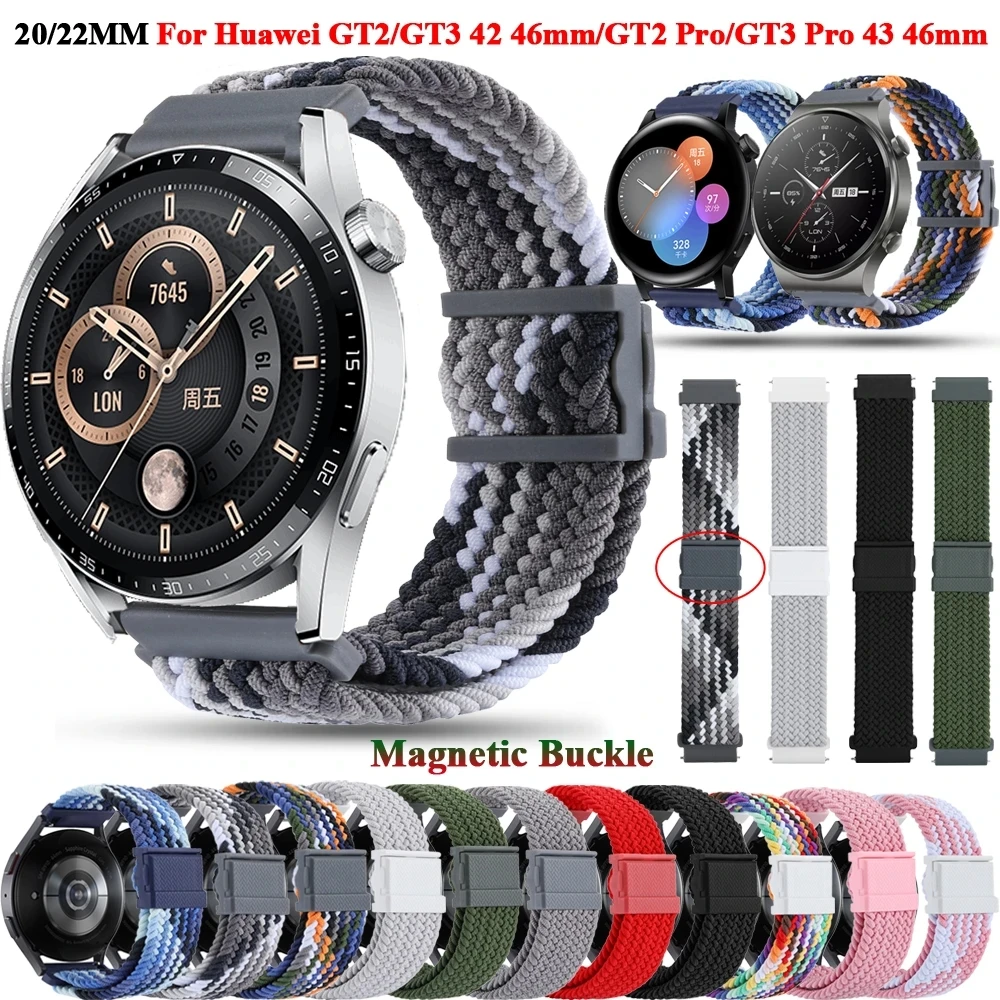 Nylon-Band-Strap-For-Huawei-Watch-GT-3-46mm-42mm-Sport-Loop-Bracelet ...