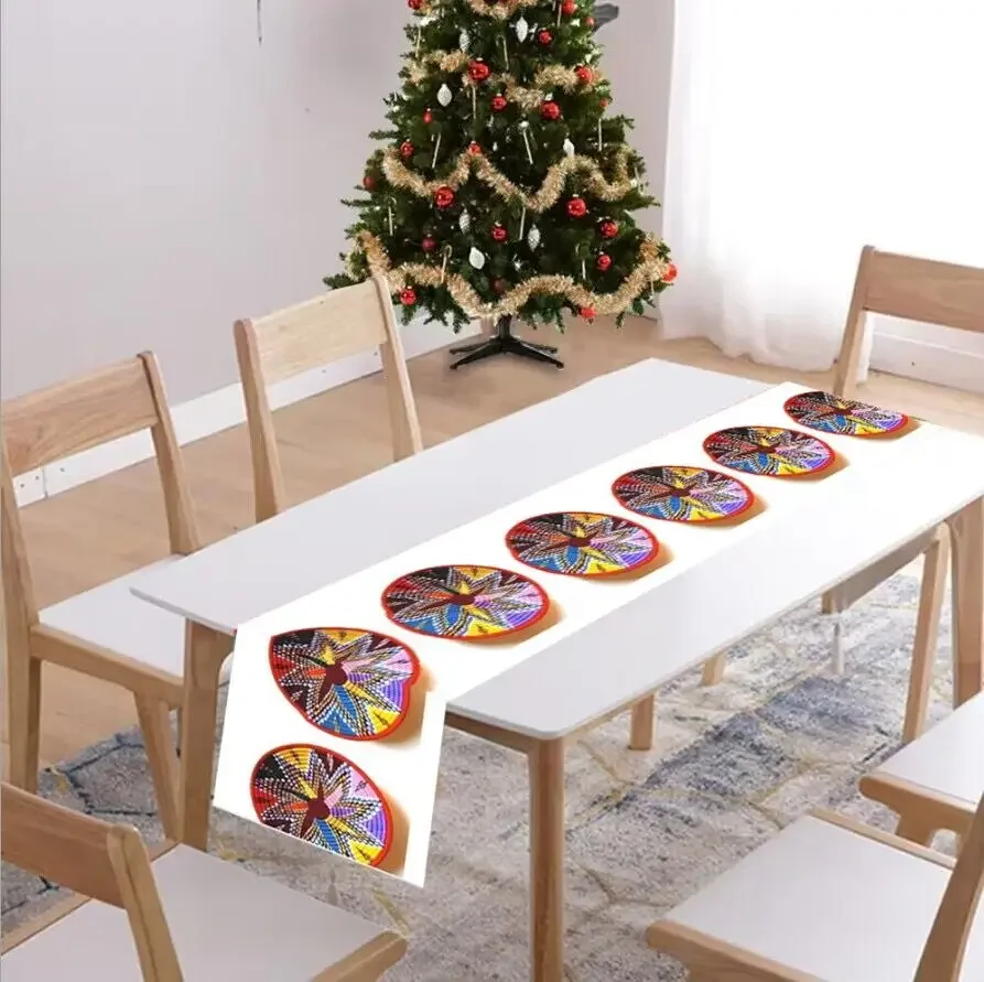 Round-Plates-Bohomian-Traditional-Art-Eritrean-Ethiopian-Table-Runner ...