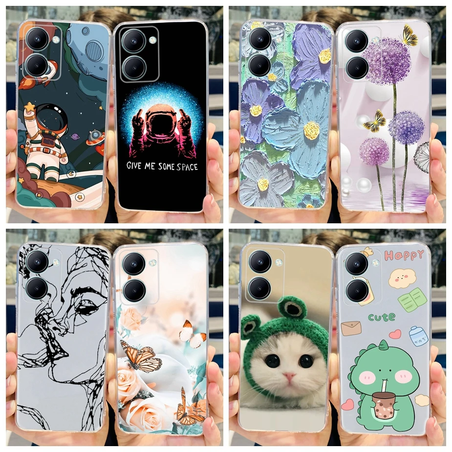 For-Realme-C33-4G-Case-RMX3624-New-Fashion-Painted-Cover-Soft-Silicone ...