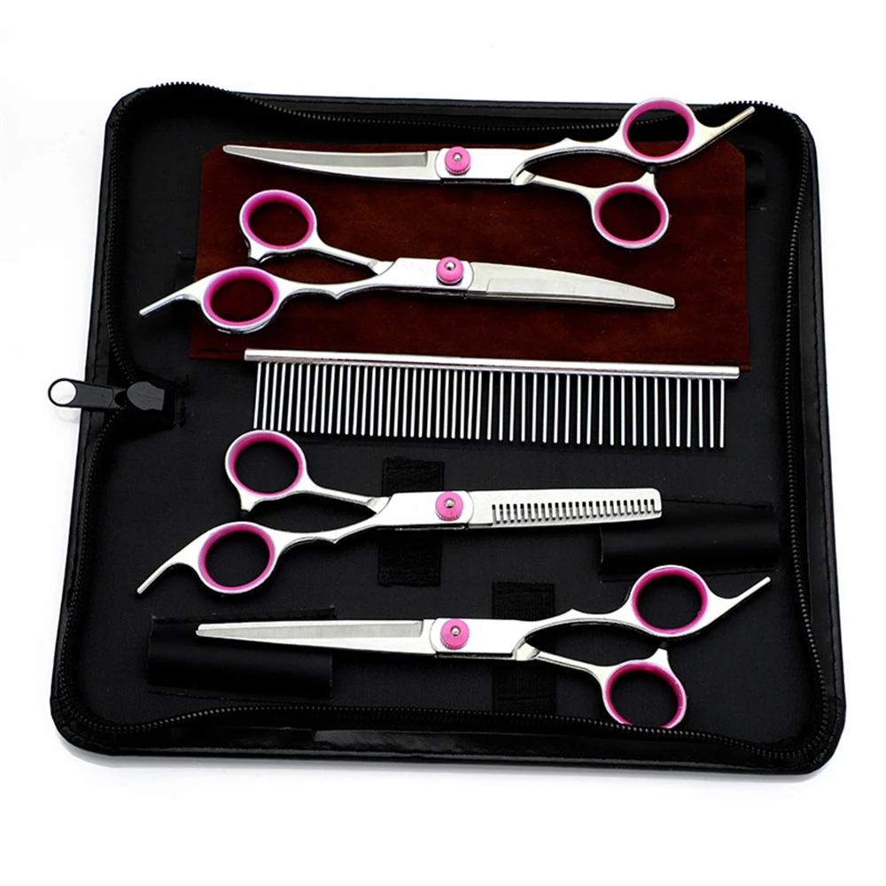 4pcs-Pet-Grooming-Scissors-Professional-Stainless-Steel-Dog-Scissors ...