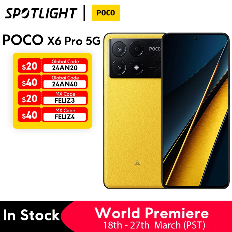 POCO-X6-Pro-5G-Global-Version-256-Go-512-Go-Dimrespondable-8300-Ultra ...