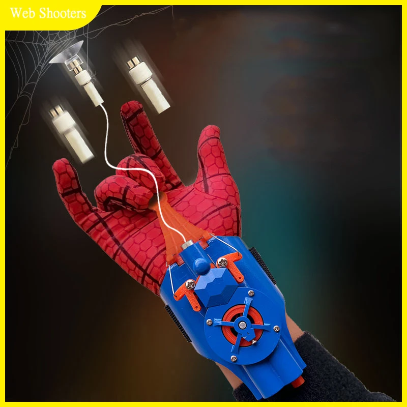 Spiderman Web Shooters Shooting Launcher Repeated Firing Spider Silk ...