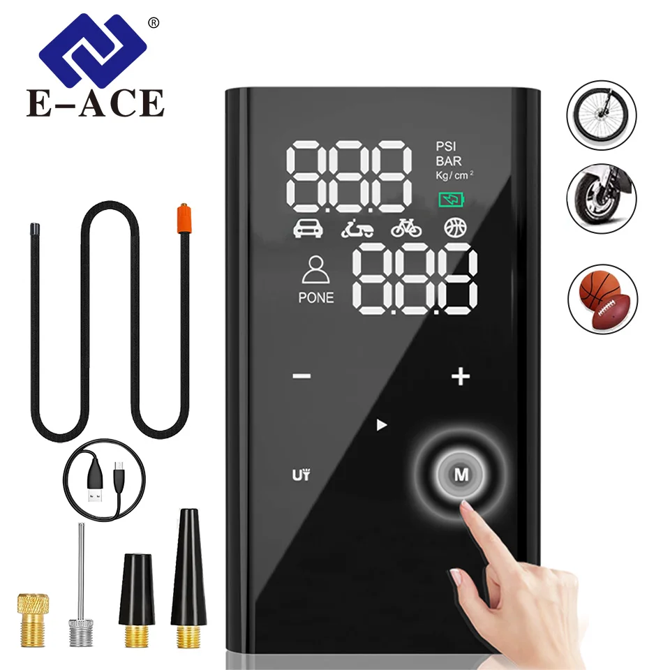 E-ACE-Portable-Tire-inflator-150PSI-Car-Air-Pump-Wireless-Auto ...