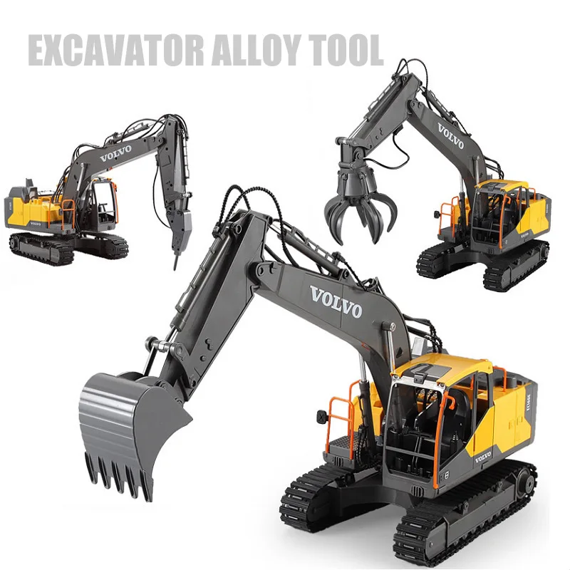 DOUBLE E561 / E568 / E598 RC Excavator Alloy Tools Remote Excavator ...