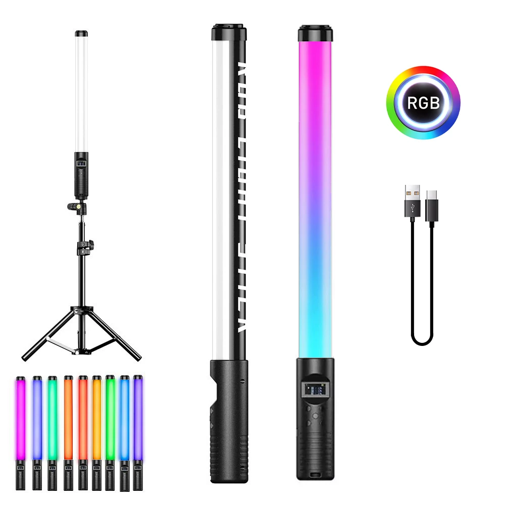 RGB Video Light Stick Wand Party Colorful LED Lamp Fill Light Handheld ...