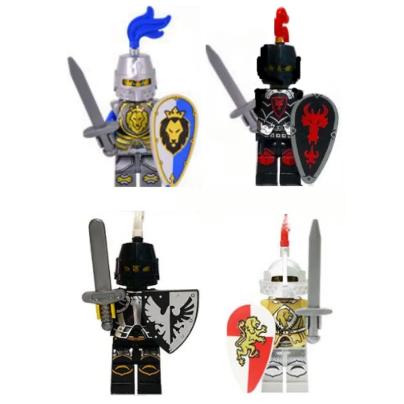 Medieval Knight Soldier Statue Building Blocks Roman Army Man Boy Sword ...