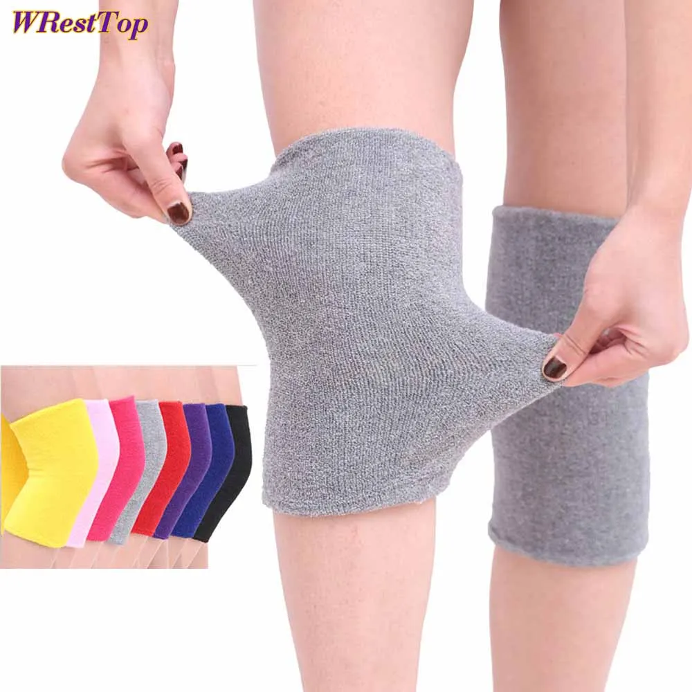 1Pair-Supper-Elastic-Towel-Slip-on-Knee-Sleeve-Cotton-Fabric-Knee-Joint ...
