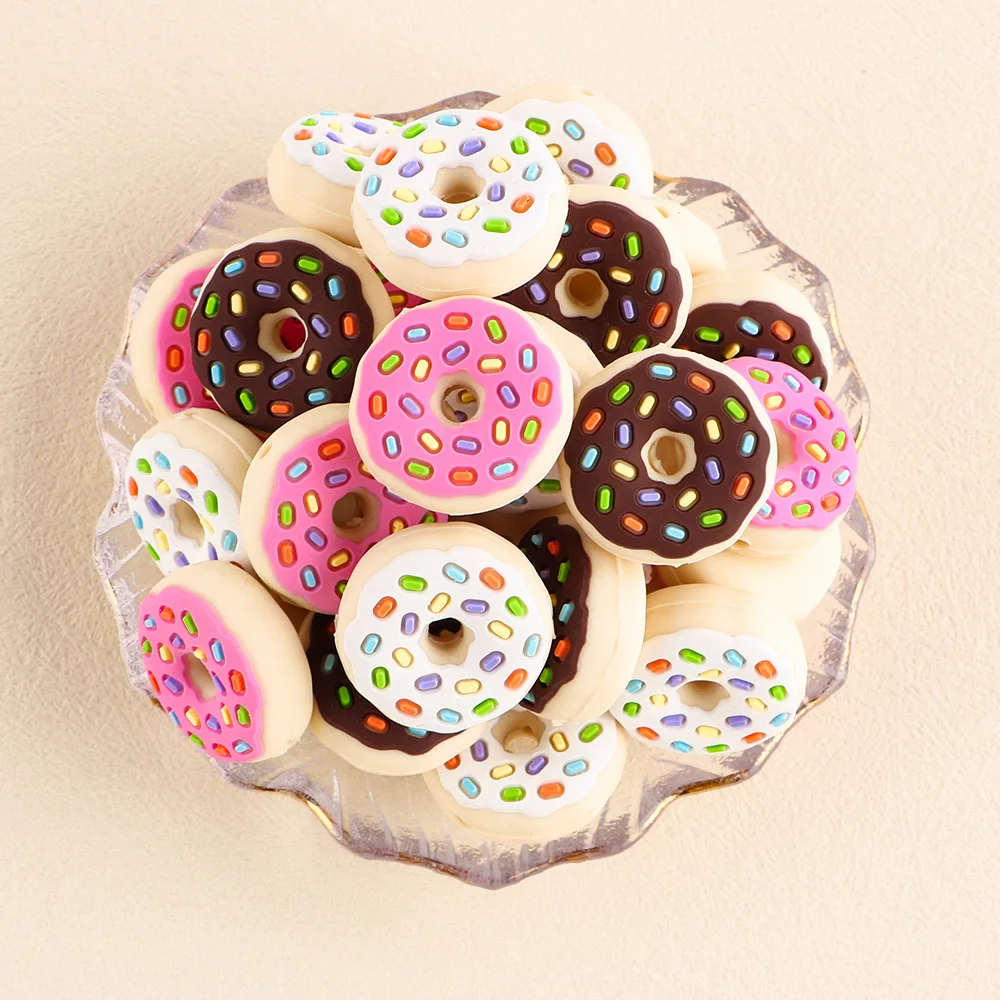 Kovict-Mini-New-Donut-Silicone-Beads-50-100Pcs-Food-Grade-Cute-Baby-DIY ...
