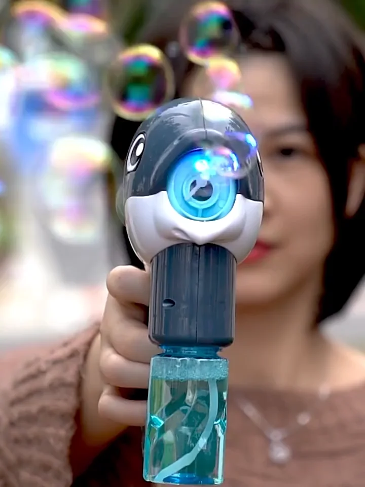 Dolphin Bubble Gun Luminous Bubble Machine Music Light Electric ...