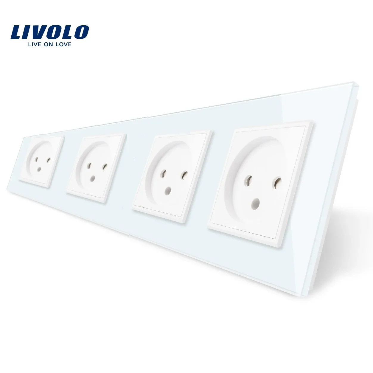 Original-Livolo-Israel-Power-Socket-Outlet-Panel-White-Crystal-Glass ...