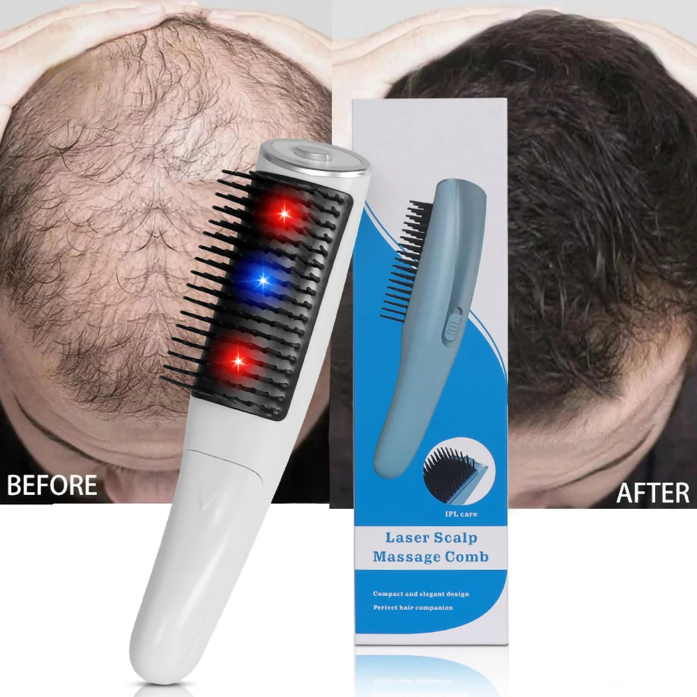 Electric-Laser-Hair-Growth-Comb-Infrared-Therapy-Hair-Regrowth-Hair ...